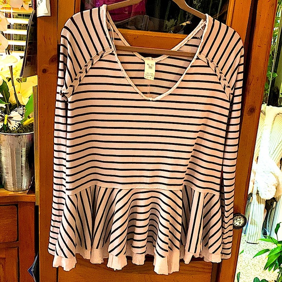 We The Free | Tops | Nwts We The Peoplefree People Striped Inside Out ...